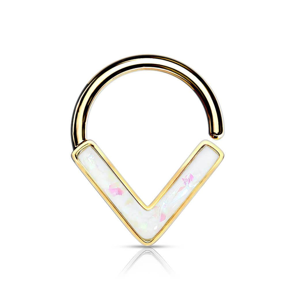 Aro en forma de V - Opalo - Piercing Septum, Oreja - TIENDA – piercing ...