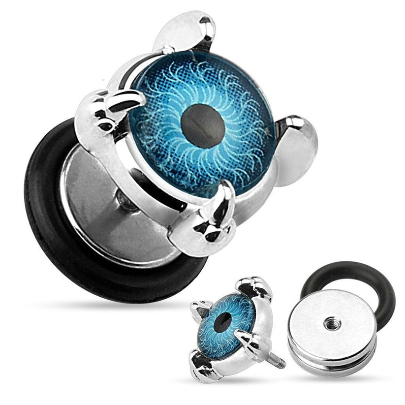Piercing plug para la oreja con ojo y garra. – piercing-glamz